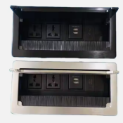 Universal Power Outlet Flip-Up Cover Brush Data Socket Connection Box ...